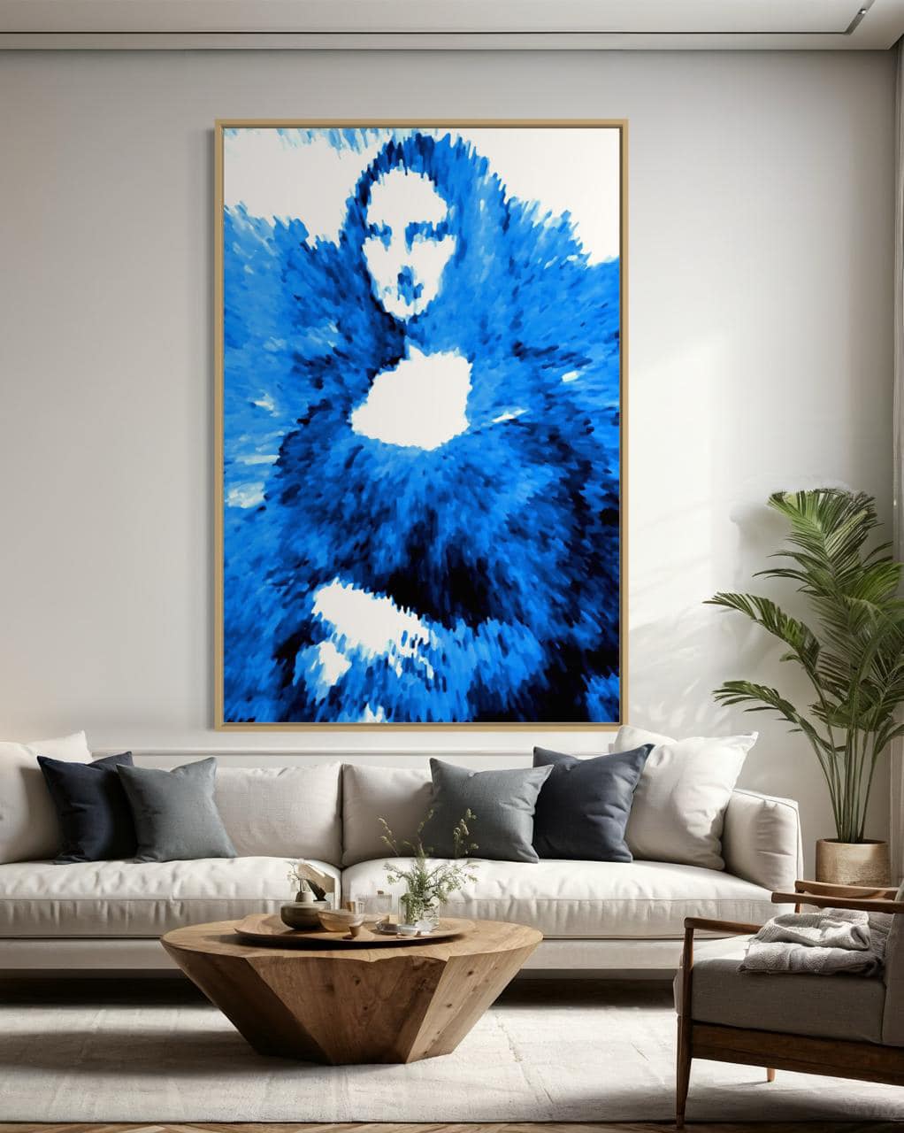 "Mona Lisa in light blue"
